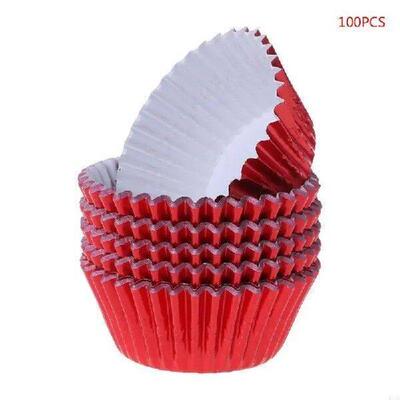100pcs Paper Cupcake Cup Aluminium Foil Muffin Baking Cups