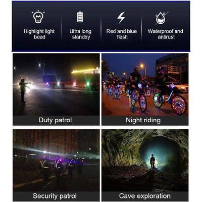 LED Red Blue Multifunction Clip Flashing Warning Safety