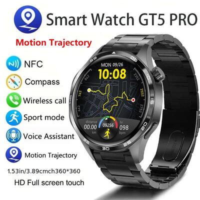 GT5 PRO智能手表男士手表5 PRO AMOLED高清屏幕蓝色
