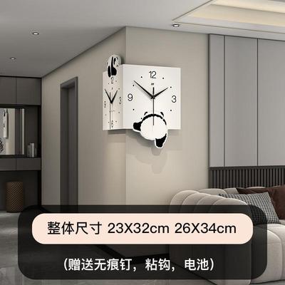 转角挂钟客厅高级简约拐角挂钟