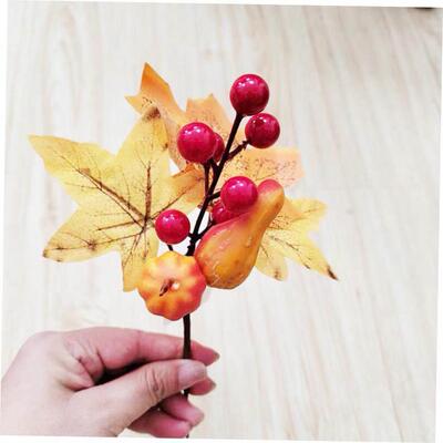 Halloween Harvest Simulation Pumpkin Maple Leaf Small Flowe