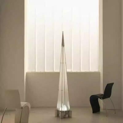创意宝塔工业风落地灯现代卧室客厅氛围设计师金字塔工业风灯具