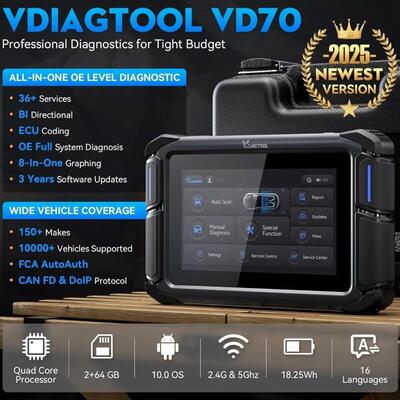 适用帕迩瑞VDIAGTOOL VD70 All Systems Car Diagnostic ECU Codi