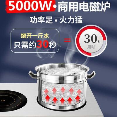 商用电电磁磁炉多头大功率3500W3眼5000W炉麻辣烫炉