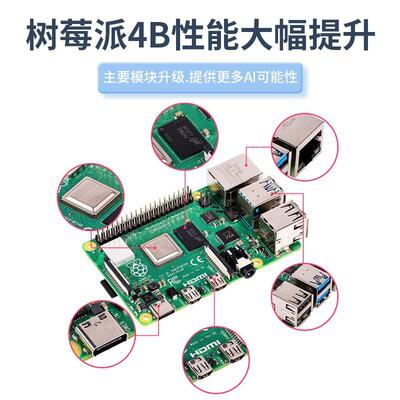 4代B型RaspberryPi4B2G4G8GAI开发板编程