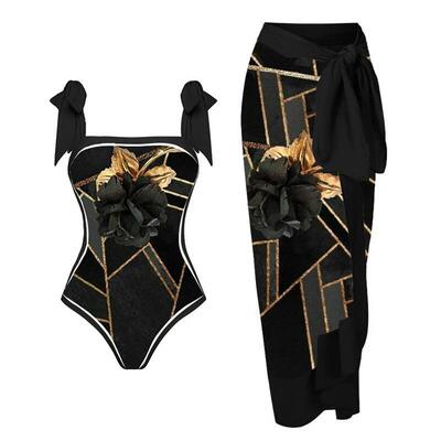 Double sided one-piece swimsuit women's conservative