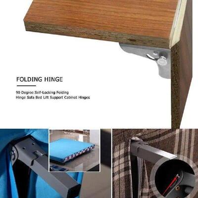90 Degree Self-Locking Folding Hinges Steel Feet Self