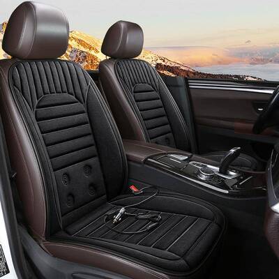 汽2车冬季加热坐垫车载保座垫套单座带暖靠背12VV4轿车966货车面