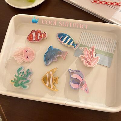 Cartoon Ocean Series Hair Clips, Bangs Clips, Head Accessori