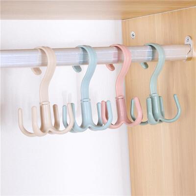 Creative Rotatable 4-Claw Bag Hook, Slipper, Tie, Scarf, and
