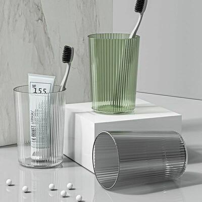 Tooth brushing and rinsing, toothbrush, rinse cup, toothpast