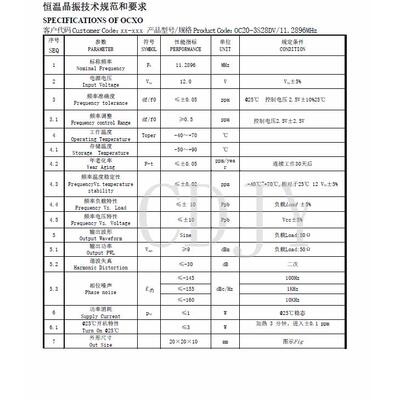 11.2896M 12.288M 16.9344M 24.576M 45.1584M 49.152M 恒温晶振