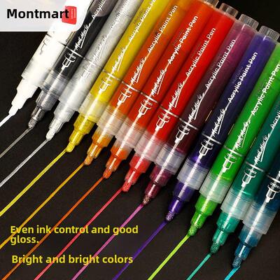 Metallic Acrylic marker 金属色金色银色丙烯马克笔silvery gold