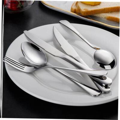 Stainless steel cutlery knife, fork and spoon three piece