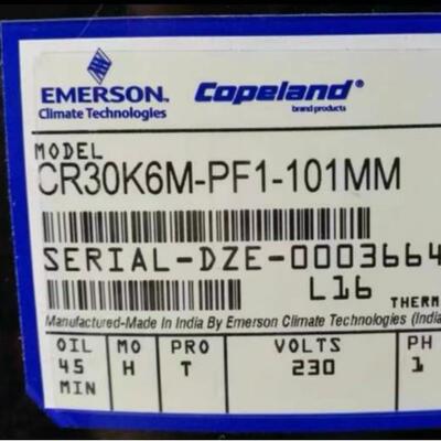 谷轮全新压缩机CR36K6M-PFZ-101CR36K6M-TFM-121DM低温制冷