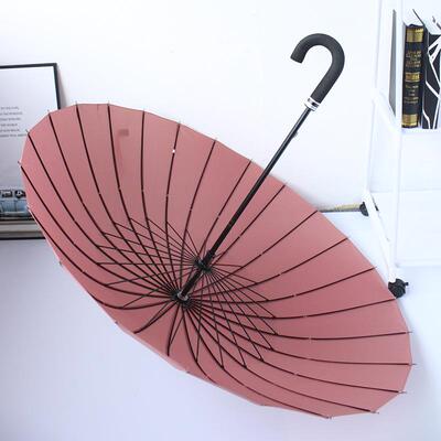 正品日mbu遇水开花2本4骨双人超大晴雨女纯色抗风伞a长柄雨伞定制