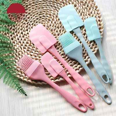 3Pcs Cake Silicone Spatula Set Heat Resistant Rubber Mixer N