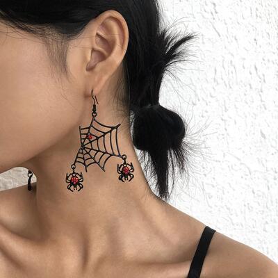 Spider earrings Halloween exaggerated earrings万圣节夸张耳环
