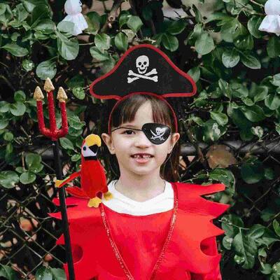 Costume Eye Patches Stuffed Parrot Mask Artificial Models