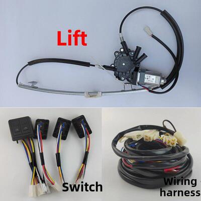 普桑车窗升降器改装老桑塔纳玻璃升降器开关加装线束插头全车配件