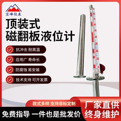 磁翻板液位计带远传磁性浮子侧装顶装UQC/UHZ/PP/PVC远传开关厂家
