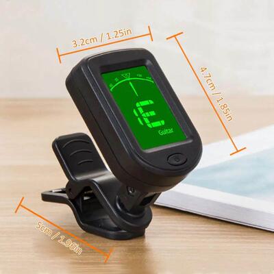 JT-02 Clip-On Electronic Guitar Tuner Digital Tone Tuner for
