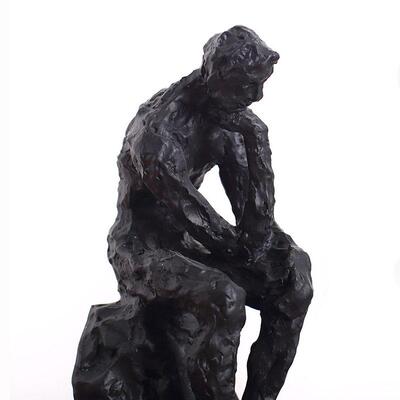 现艺代术抽象思书考者书书靠书夹立书房书架桌装饰树脂工ZY8122艺