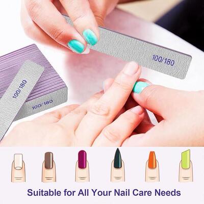 10PC Nail File Professional Nail Files Reusable Double Sided