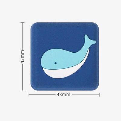 6PCS Cartoon Door Stopper Silicone Self Adhesive Wall