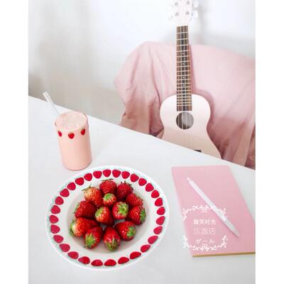 高档婴儿粉色克樱花琴尤里里可乌克丽丽初学者入门女弹吉小他摆饰