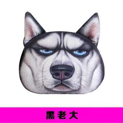 正品3D二哈枕doge神烦狗头靠哈士垫奇抱椅暖手座腰靠床头靠枕沙发