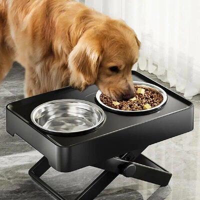 Dishwasher Safe Pet Bowls Height Adjustable Elevated Dog
