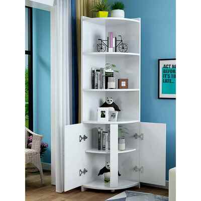 角8V欧式角柜转角柜能边ZTO柜墙展示拐角置物架弧柜形三角柜多功