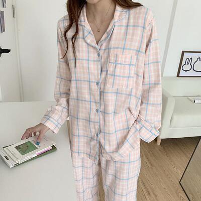 emale Pyjamas Womens Princess Elegant Soft Long Sleeve Plaid