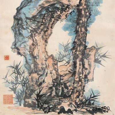 字画画复术艺微喷厂家画芯名家YL201901字画制装裱中式山水装饰卷