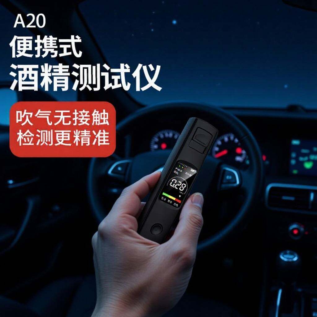 便携酒精检测仪中英文高精度吹气式跨境出口中英文迷你测酒驾