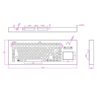 FHJ3W矿用本质安全型无线键盘 防爆电脑集控中心钻探设备专用键盘