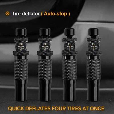 Adjustable Auto-Stop Tire Deflator Valve Kit (10-30 PSI)