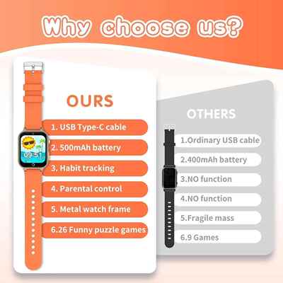 Kids Games Smart Watch for Age 5-12 Kids Gifts with 26 Games