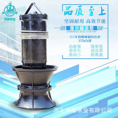 雪橇式潜水轴流泵350QZ大流量防洪排涝泵一体化农田抽水灌溉泵