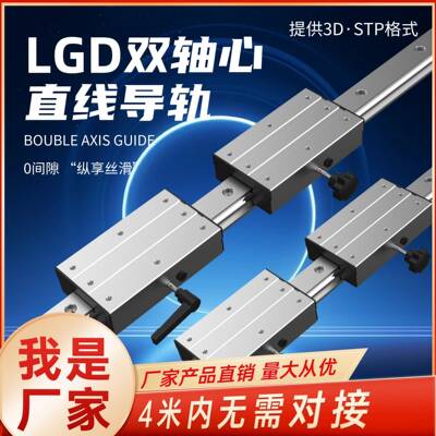 LGD重型直线导轨双轴心滑块 浙江丽水圆柱滚动体导轨