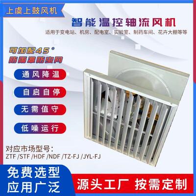 NDF-5.6F/ZS智能温控轴流风机n=1450r/minL=6595m3/hN=0.37kW