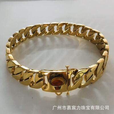 YCL热销爆款不锈钢狗链项圈脖圈狗绳中大型犬狗狗牵引绳训练