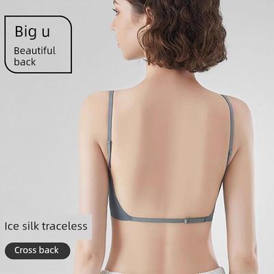 特殊背干衣，露背胸垫背心，夏季冰丝清凉感，防暴露托举文胸及贴
