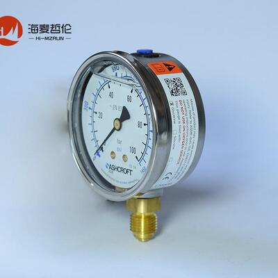雅斯科ASHCROFT 638008A4GKALPOL100BR# 耐震波登管液压压力表
