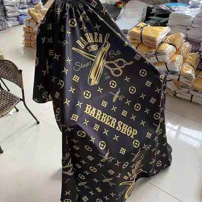 美发围布覆古barber创意发型师黑色剪发围布理发店发廊不粘发客袍