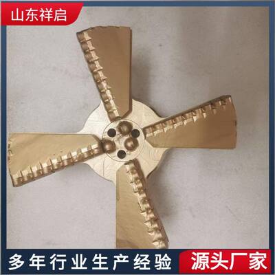 机翼型内凹加强PDC不取芯潜孔钻 冲击器硬质合金潜孔钻头