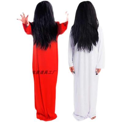 万圣节剧本杀恐怖巫婆鬼屋密室逃脱npc鬼脸面具女鬼全脸丧尸头套