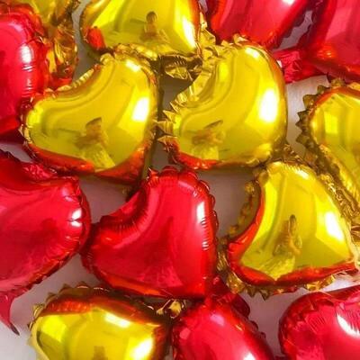 100/5PCS Heart Foil Balloons Inflatable Helium Balloon