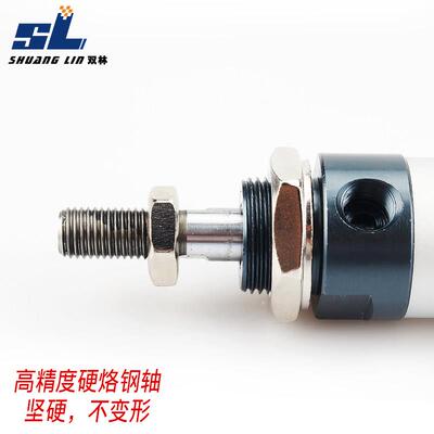 气动圆形铝合金迷你行程可调气缸MALJ40X25*50/75/100/150/200-50